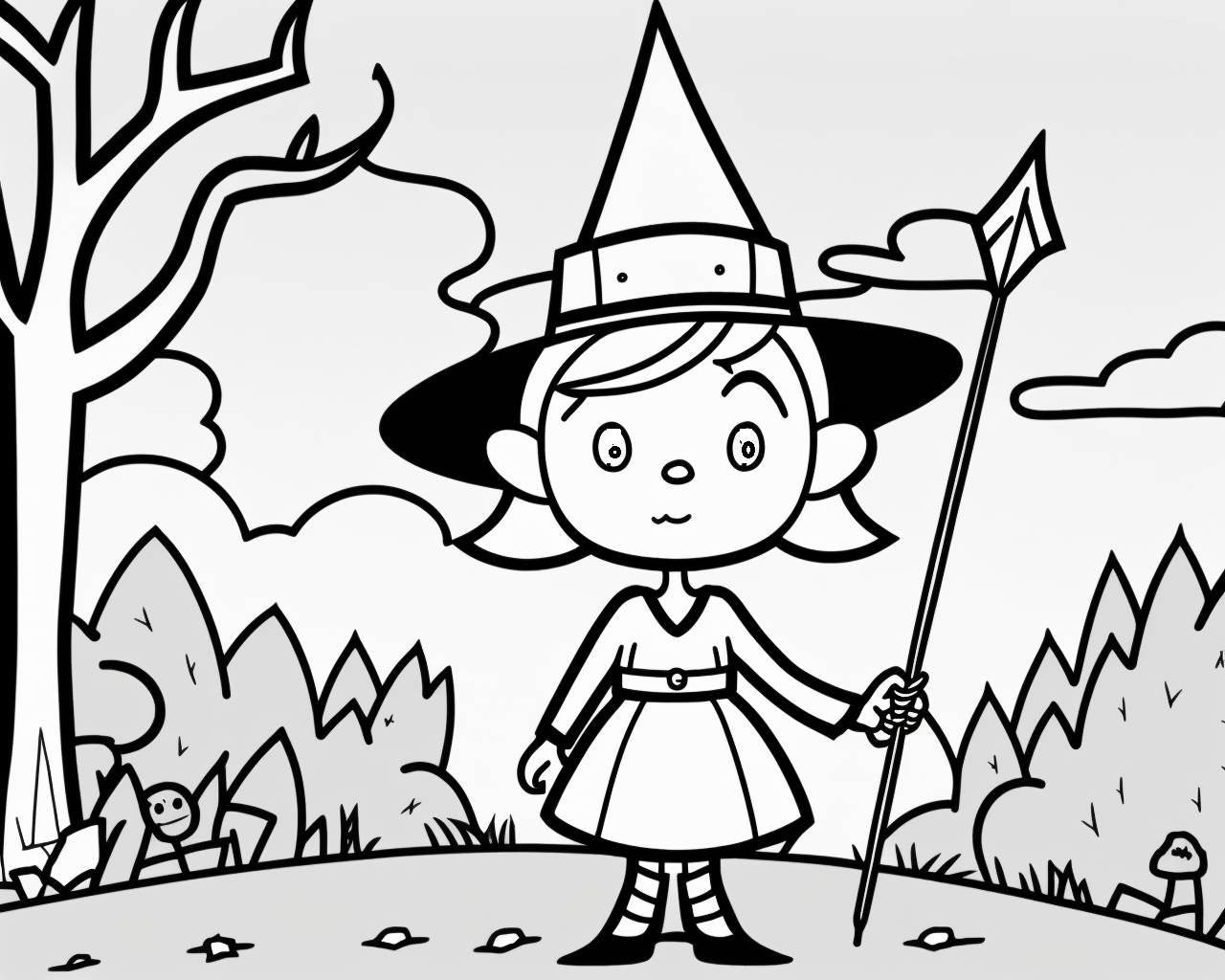 Čarodejnica 4933 - Omaľovánky na vytlačenie zadarmo