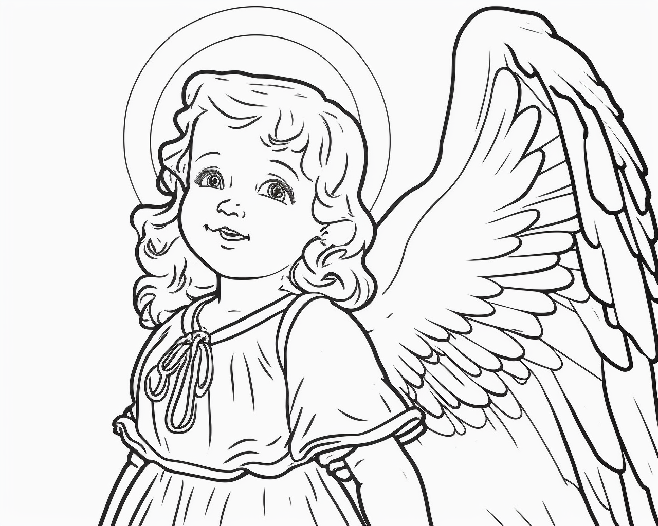 Anjel 5048 - Omaľovánky na vytlačenie zadarmo