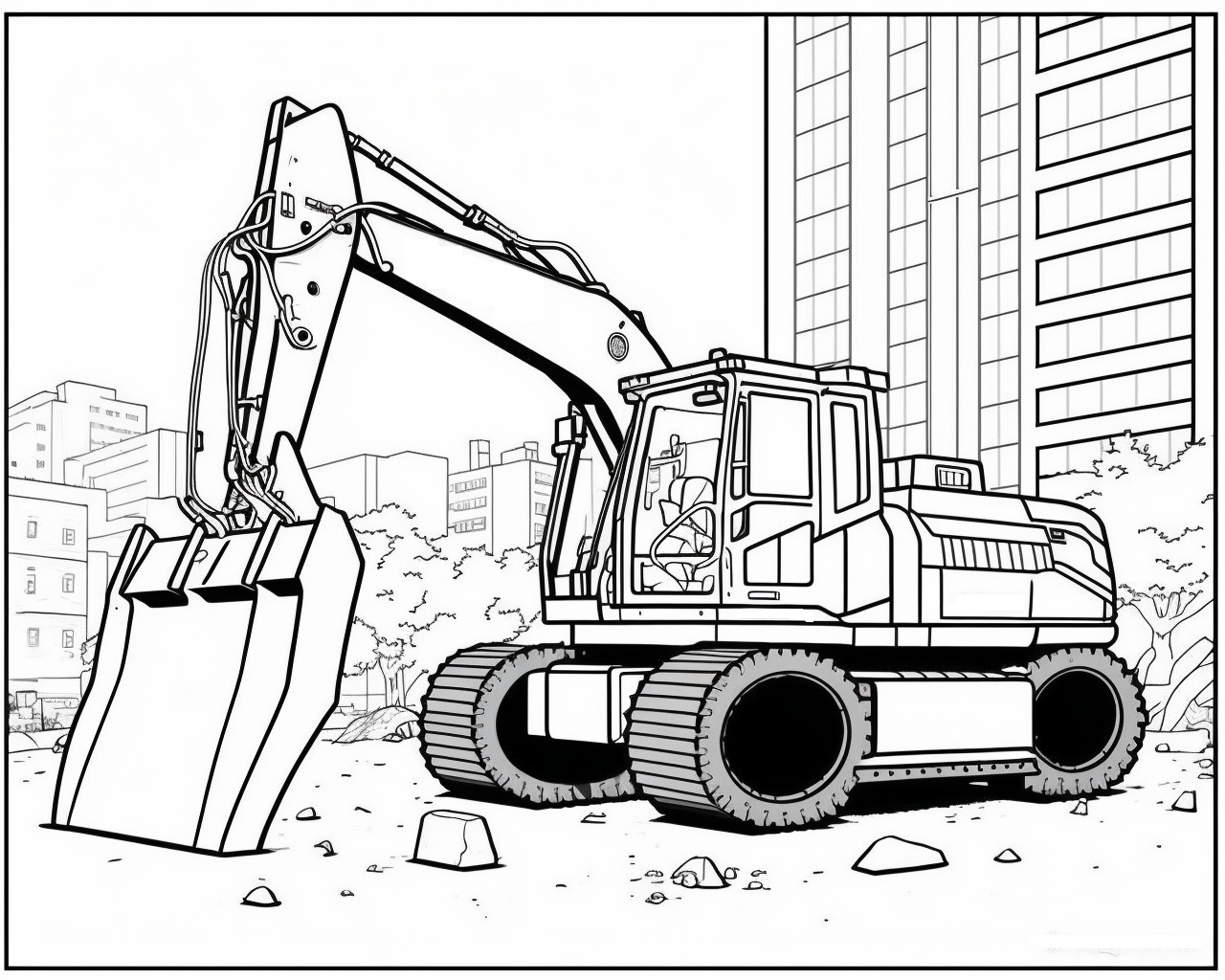 Bagr 5088 - Omaľovánky na vytlačenie zadarmo