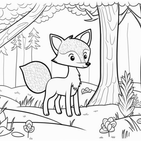 Líška 5250 - Omaľovánky na vytlačenie zadarmo