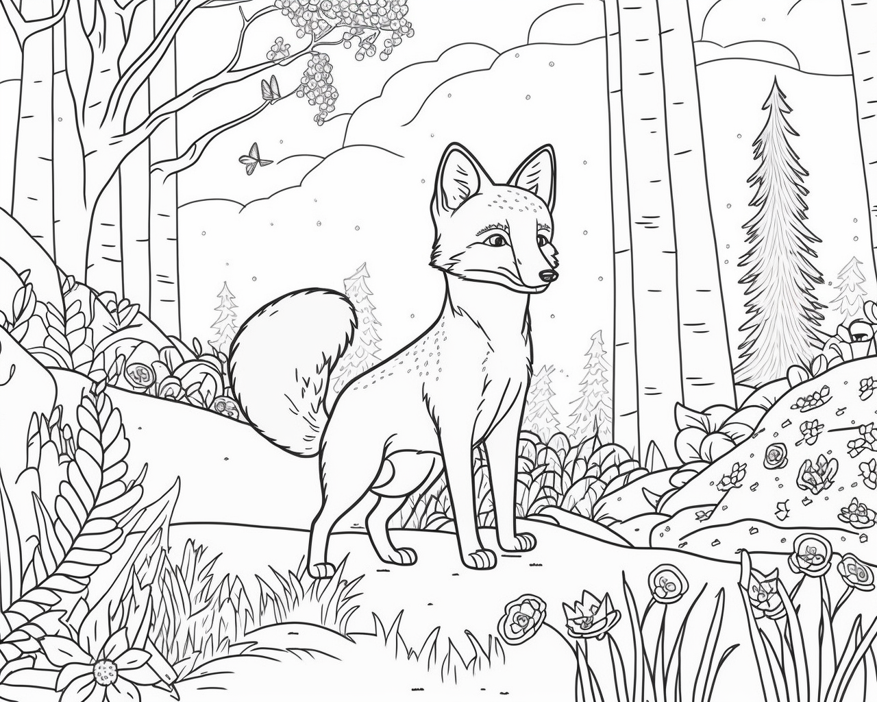 Líška 5250 - Omaľovánky na vytlačenie zadarmo