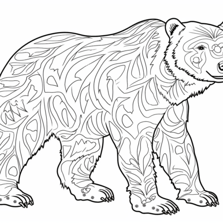Omaľovánka Medveď na vytlačenie a stiahnutie zdarma