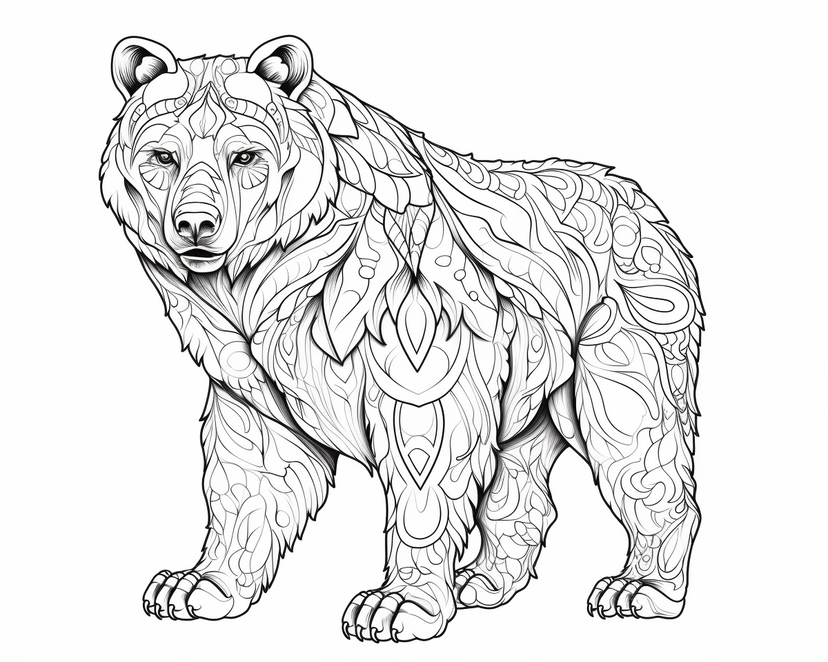 MEDVE 7097 - Ingyenes kinyomtatható színezők