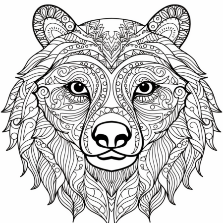 Omaľovánka Medveď na vytlačenie a stiahnutie zdarma