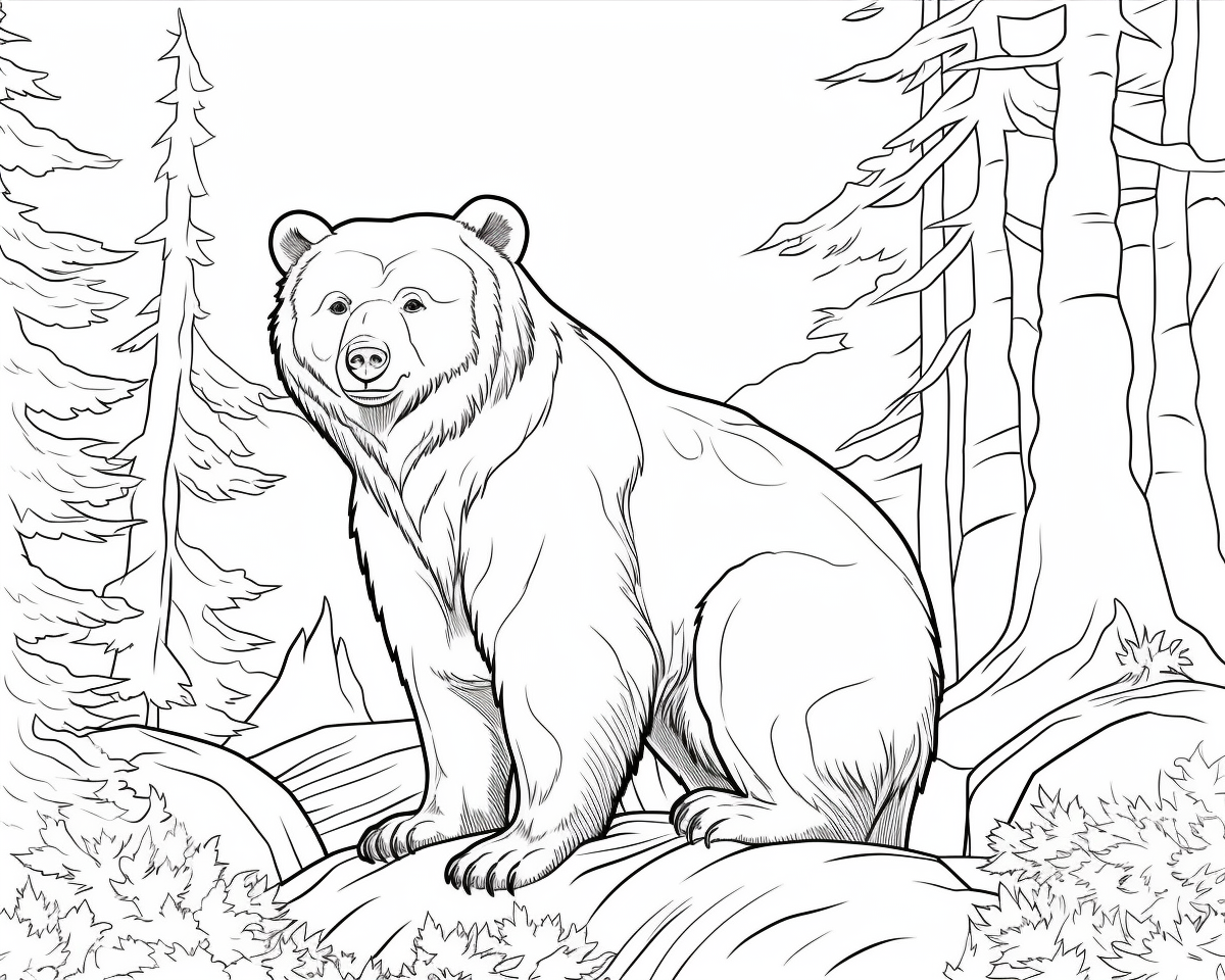 Medved 7103 - Omaľovánky na vytlačenie zadarmo