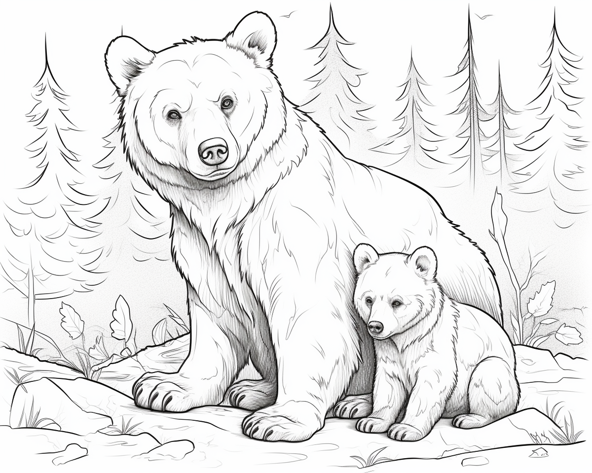 Medved 7107 - Omaľovánky na vytlačenie zadarmo