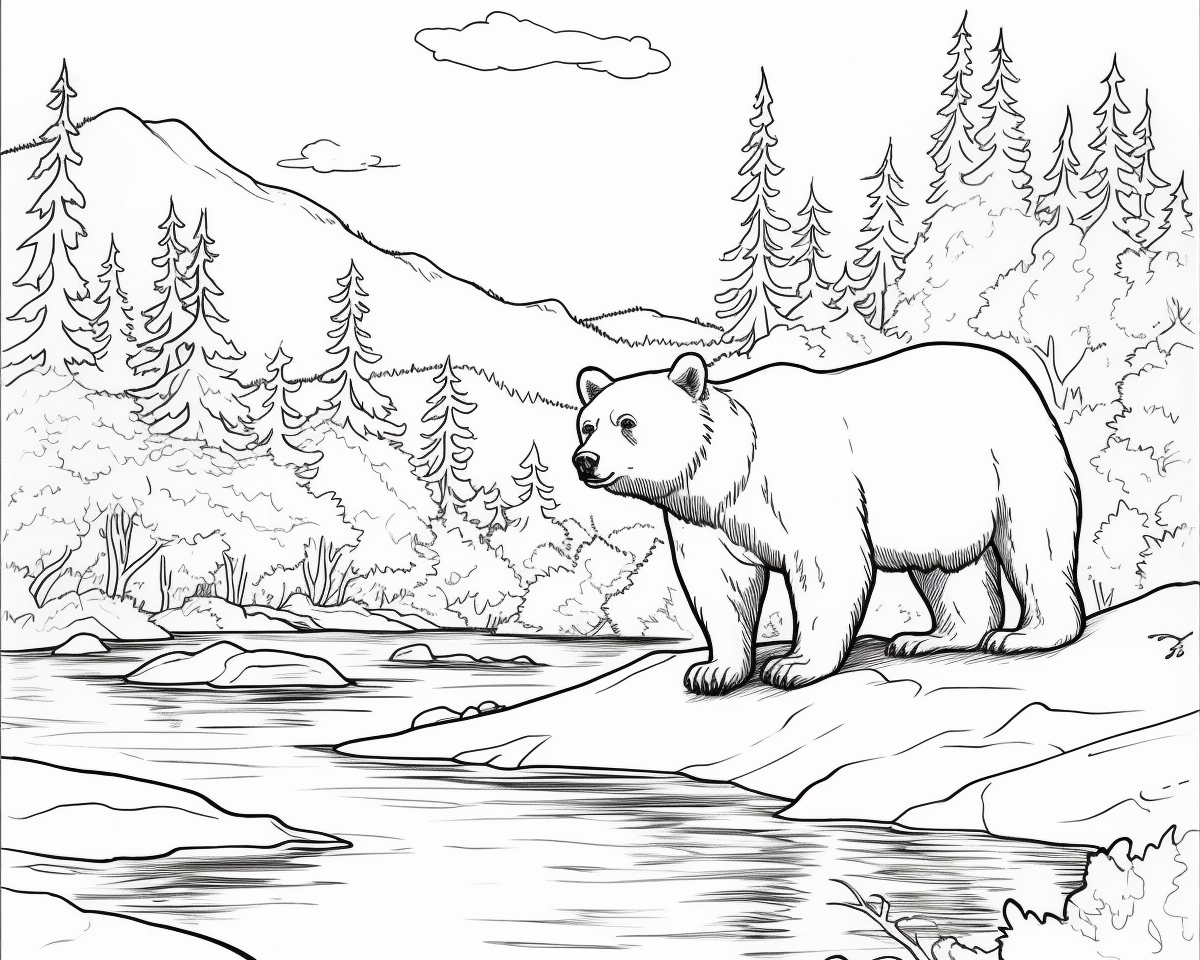 Medved 7129 - Omaľovánky na vytlačenie zadarmo