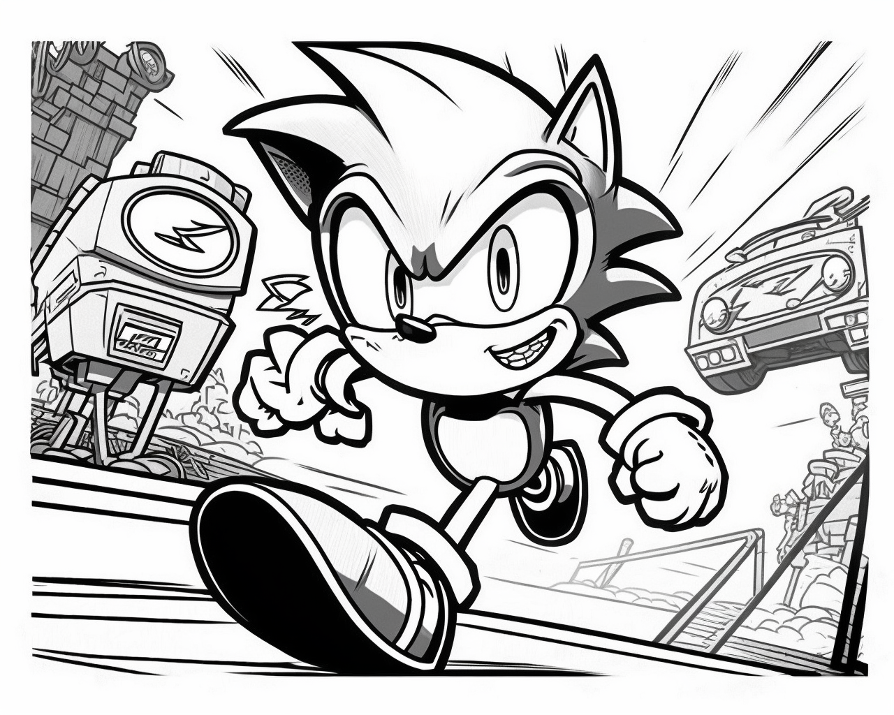 SONIC 5528 - Free printable colouring pages