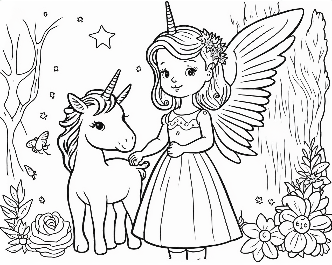 Jednorožec 4085 - Omaľovánky na vytlačenie zadarmo