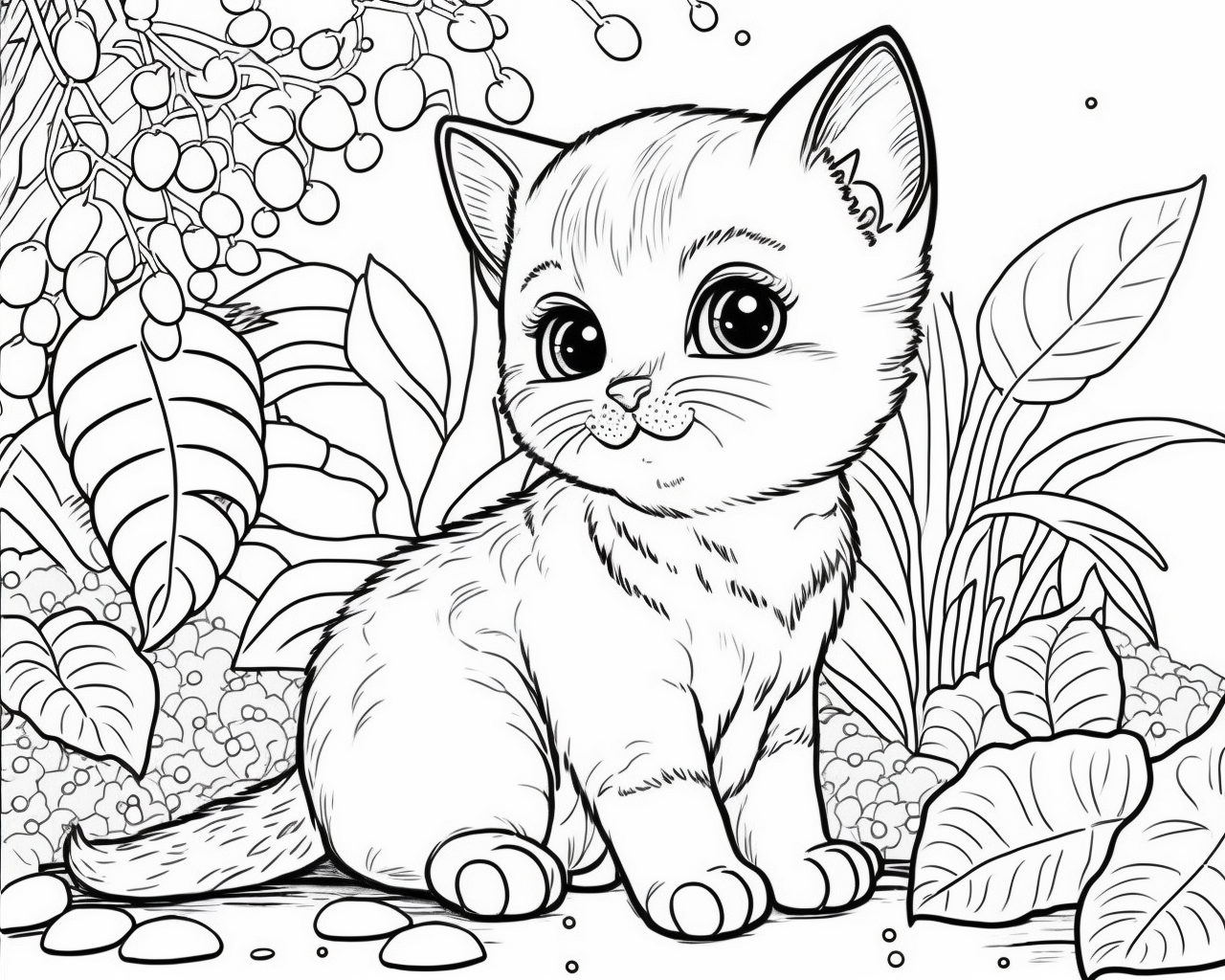 Mačka 4177 - Omaľovánky na vytlačenie zadarmo