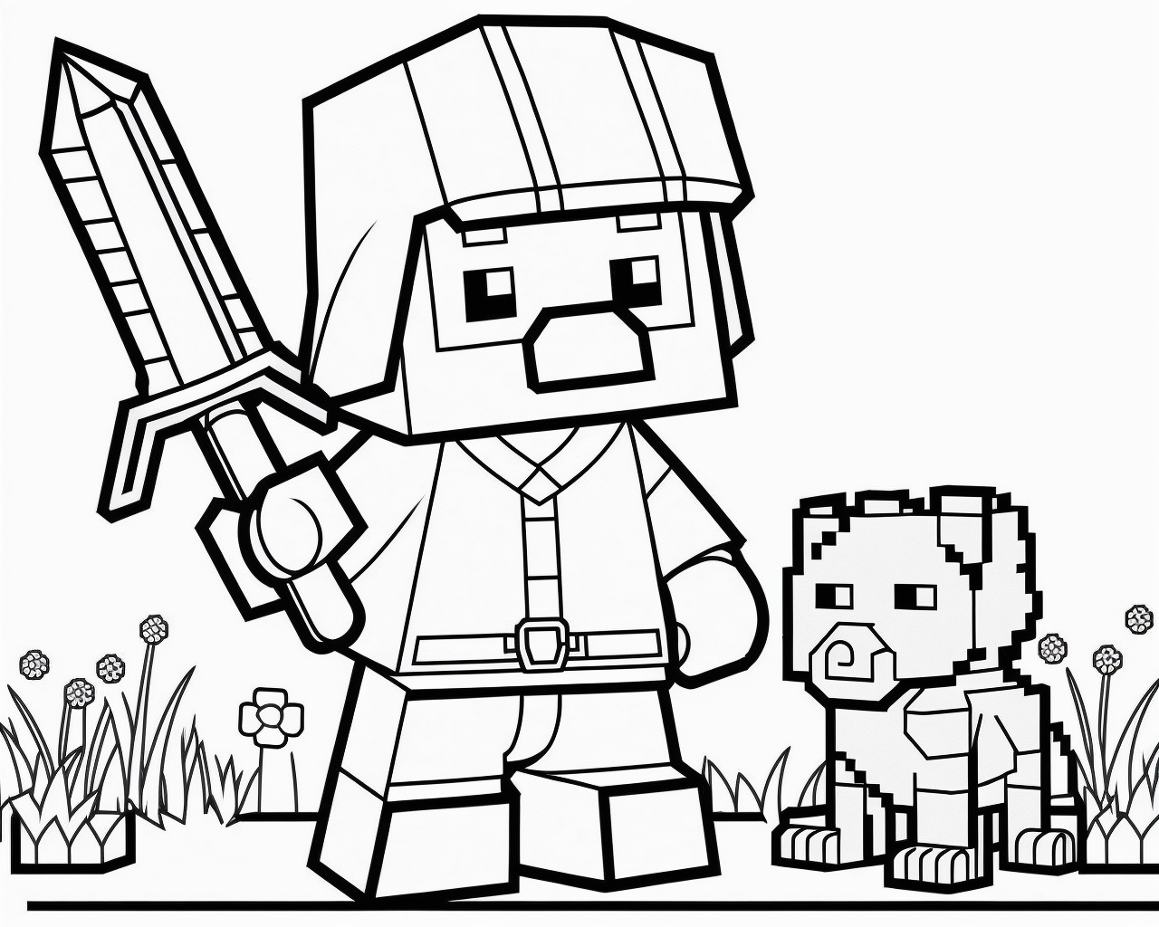 Minecraft 4187 - Omaľovánky na vytlačenie zadarmo