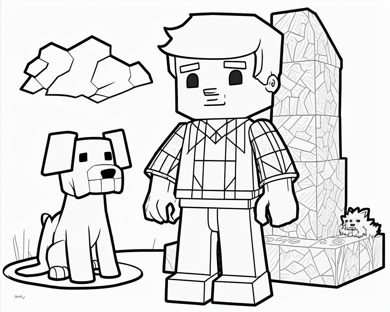 Minecraft 4191 - Omaľovánky na vytlačenie zadarmo