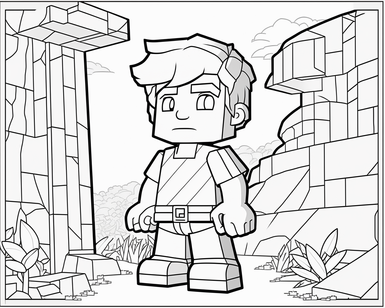 Minecraft 4195 - Omaľovánky na vytlačenie zadarmo