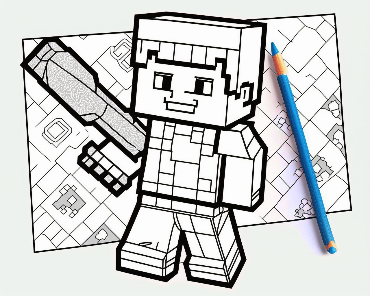 Minecraft 4207 - Omaľovánky na vytlačenie zadarmo