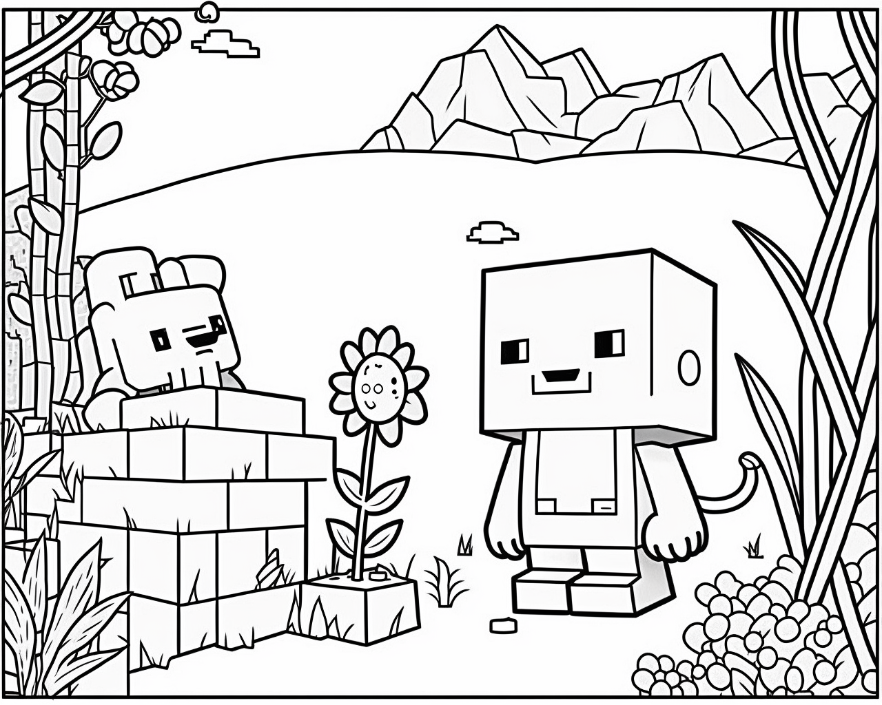 Minecraft 4247 - Omaľovánky na vytlačenie zadarmo