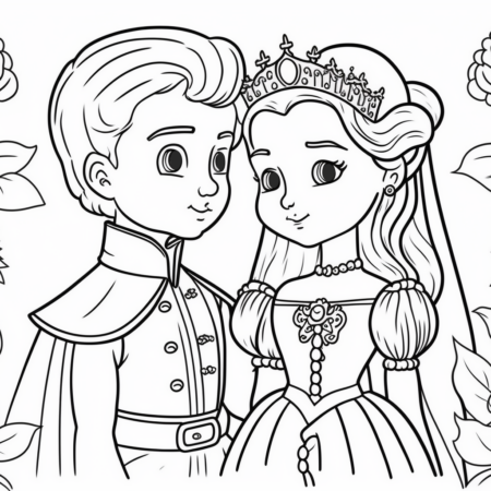 Omaľovánka Princezna na vytlačenie a stiahnutie zdarma