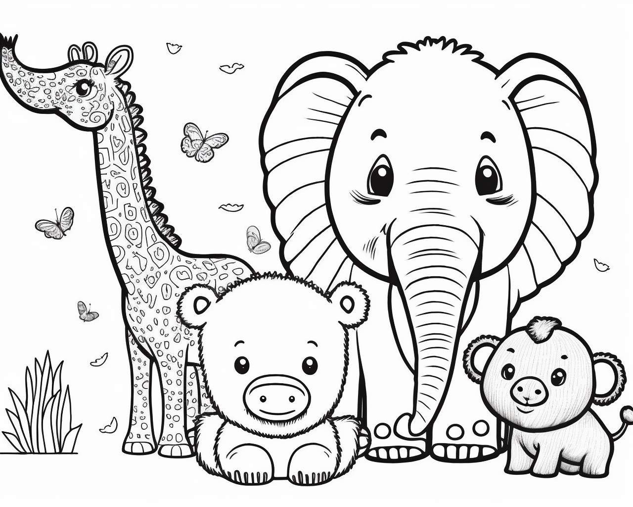 Zvieratá 4915 - Omaľovánky na vytlačenie zadarmo